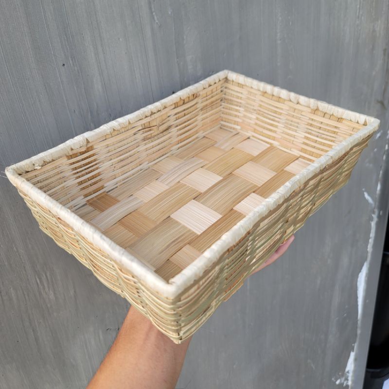 Native Buri Basket tray 12x8x3 inches | Shopee Philippines