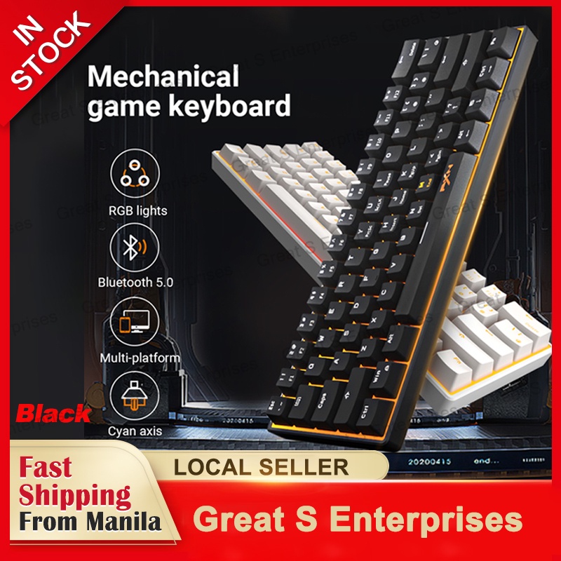 GSE PXN-K30 Gaming Keyboard Metal Mechanical Feel Wireless Bluetooth ...