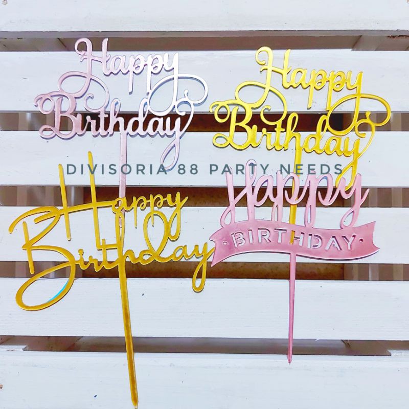 [DV88] Acrylic Cake Topper (Cursive Design) | Shopee Philippines