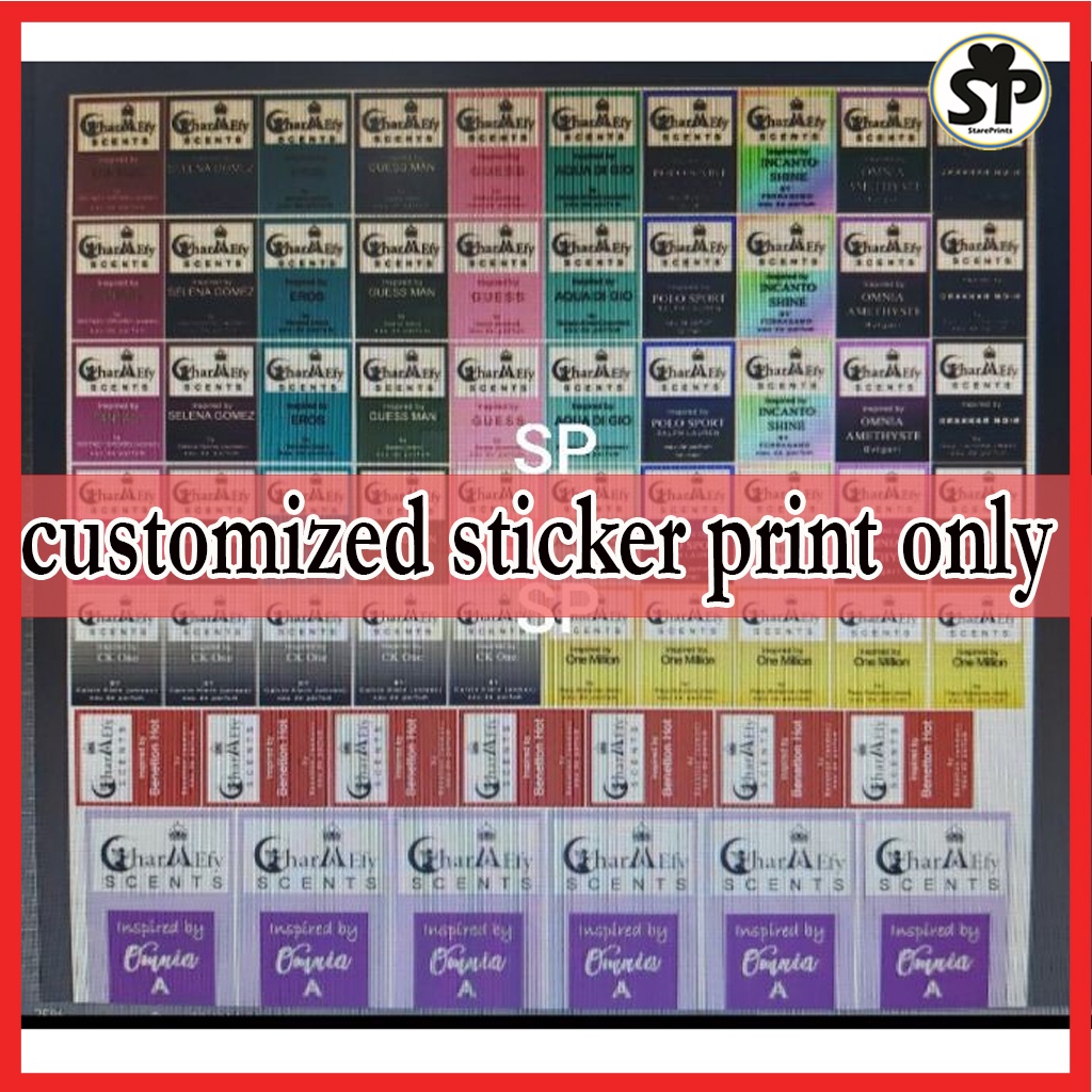 CUSTOMIZED STICKER PRODUCT LABEL PRINTING SERVICE PER A4 SIZE SHEET ...