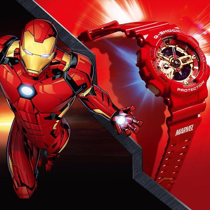 CASIO Iron Man Watch for Kids CASIO Rubber Watch for Men Digital Red ...