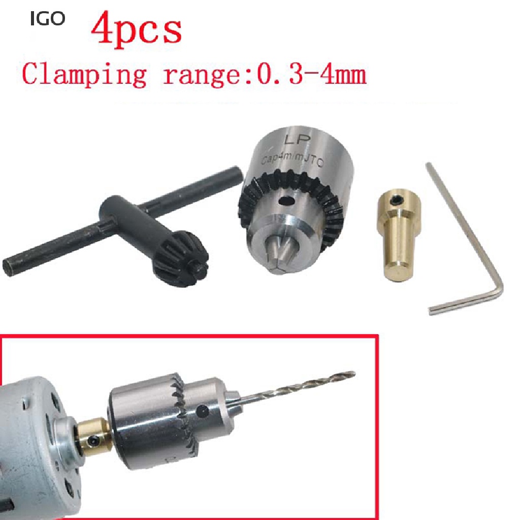 IGO 1 Set Mini Drill Chuck Micro 0.3-4mm Taper Mounted Drill Chuck and ...