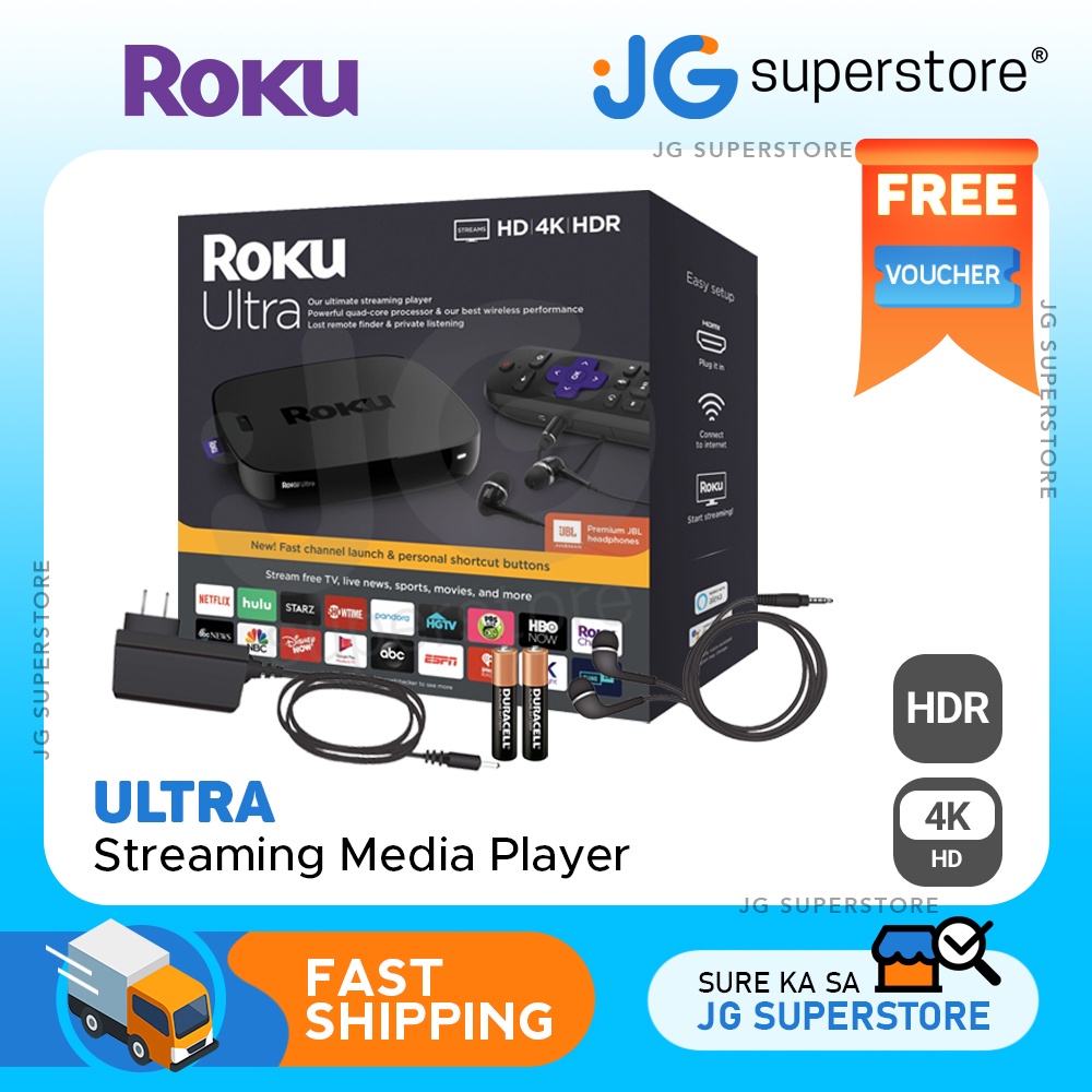 Roku Ultra HD/4K/HDR Streaming Media Stick Player with Premium JBL ...