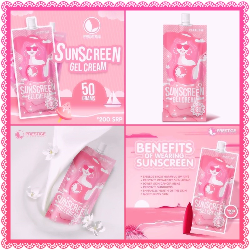 PRESTIGE Sunscreen Gel Cream SPF 30 (COD & Onhand) | Shopee Philippines