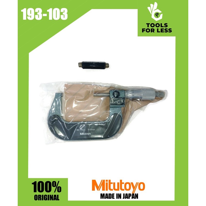 Mitutoyo Digit Outside Micrometer 50-75mm Model: 193-103 Made in Japan ...