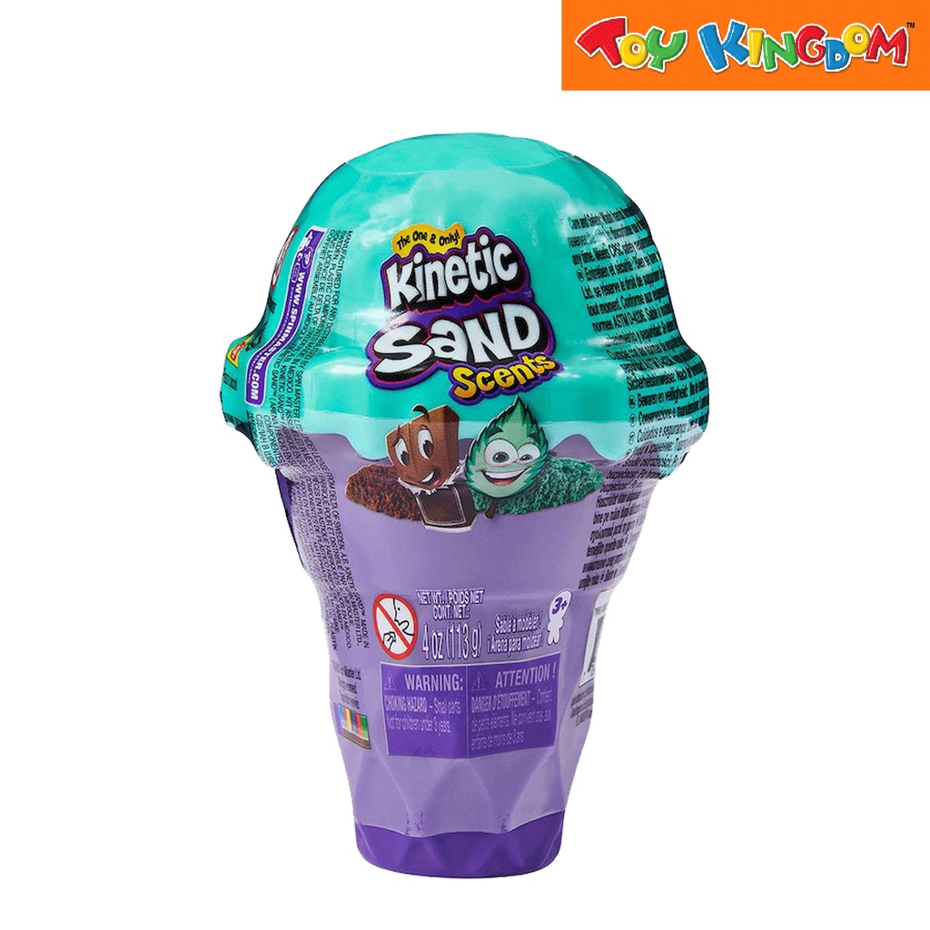 Kinetic Sand Ice Cream Container Chocolate Mint Squeezable Sand ...