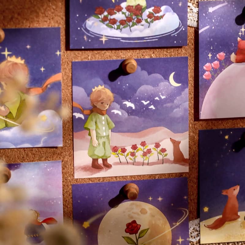 8 pcs The Little Prince Aesthetic Papers | Background Paper Journal ...