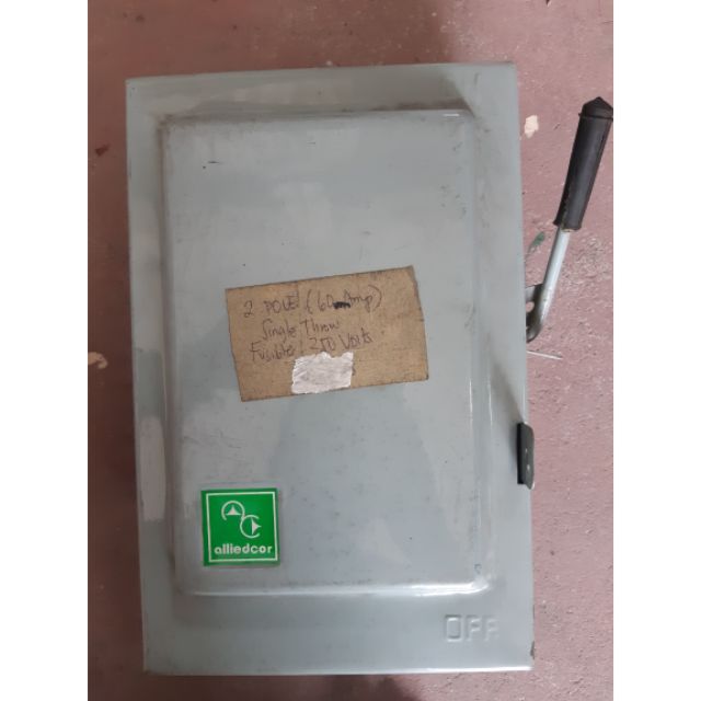 Fuse Box 60 Amperes Single Throw 2 Pole Fusible Alliedcor Enclosed ...