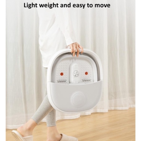 Foldable Foot Spa Tub Basin Collapsible Washing Basin Massage Spa ...