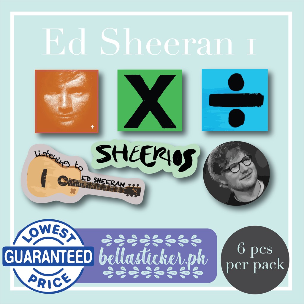 *WATERPROOF LAMINATED* ED SHEERAN STICKER PACK | Shopee Philippines