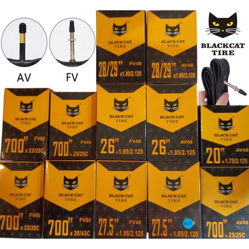 BLACK CAT BICYCLE INNER TUBE INTERIOR MTB/Road Bike INNER TUBE | Shopee ...