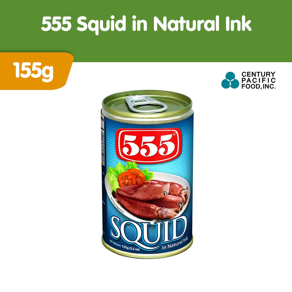 555 Squid in Natural Ink 155g | Shopee Philippines