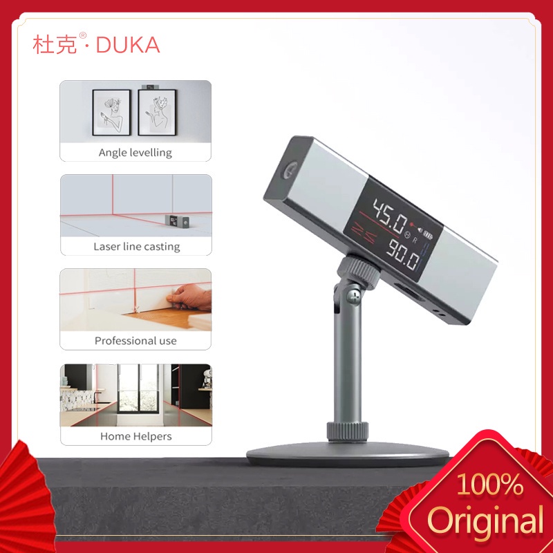 Original DUKA LI1 Laser Protractor Digital Inclinometer Angle Measure 2 ...