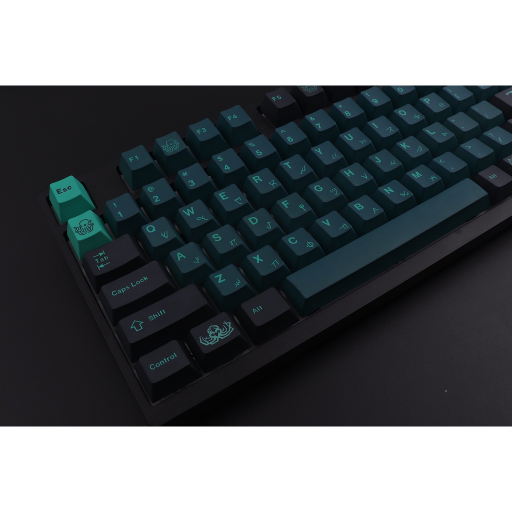 GMK Horror abyss PBT Keycap, 136 Keys keycaps Cherry Profile DYE-SUB ...