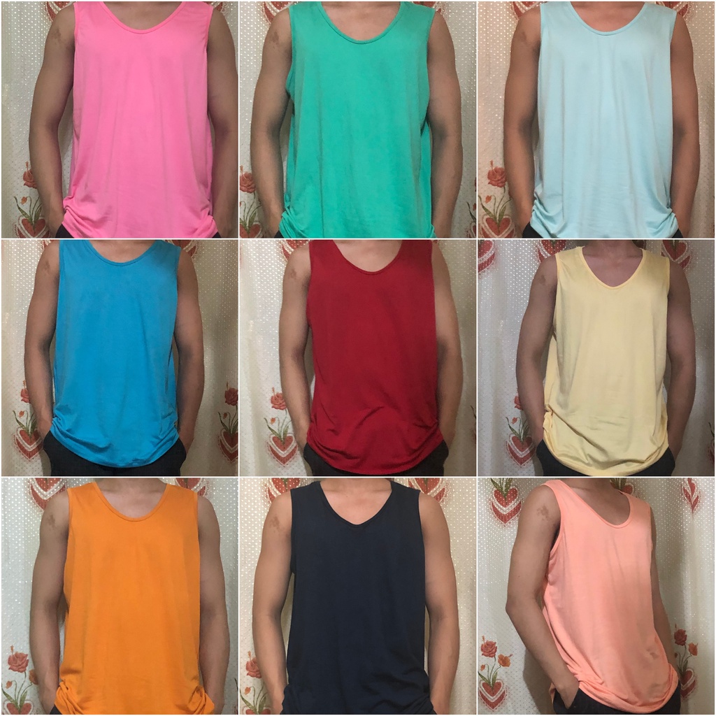 Unisex - Plain Sando for MEN and WOMEN (S|M|L|XL|XXL) Cotton Spandex ...