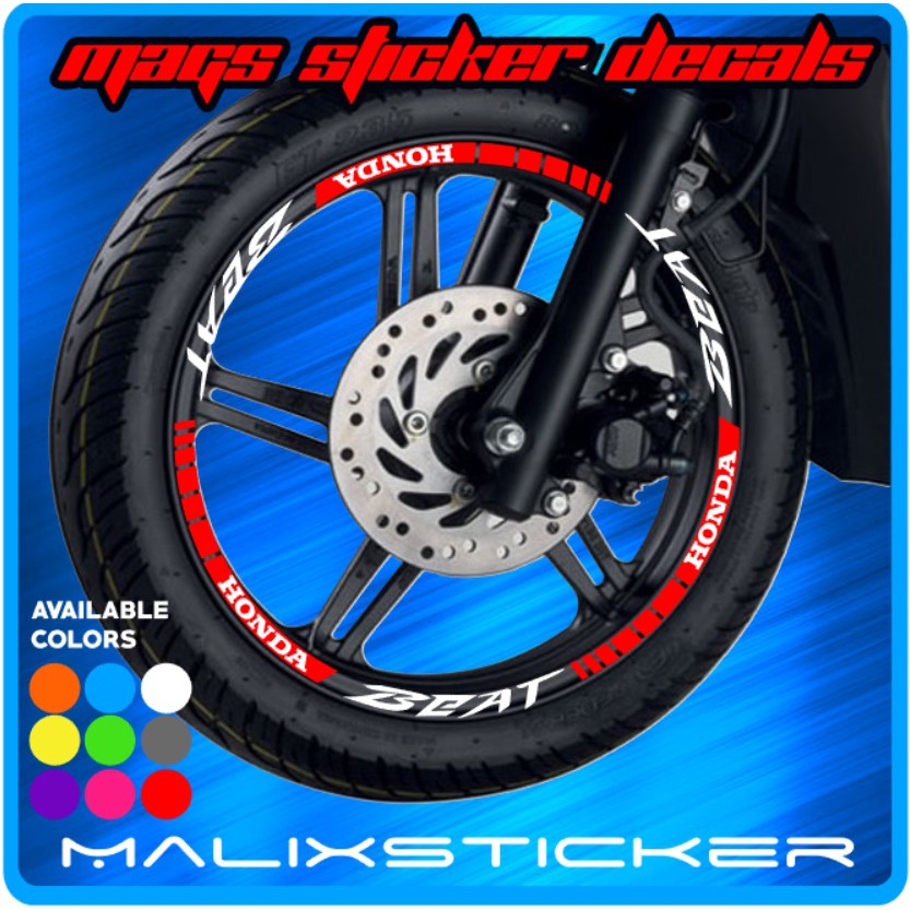 BEAT HONDA MAGS STICKER DECALS Pair Front and Rear | Shopee Philippines