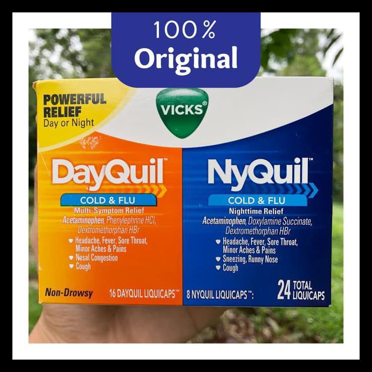 Wash Warehouse Vicks Dayquil & Nyquil Pack - Cold & Flu - 12 Capsules ...