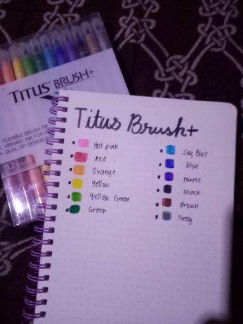Titus Brush+ 12s Brush and Broad Marker Set | Shopee Philippines