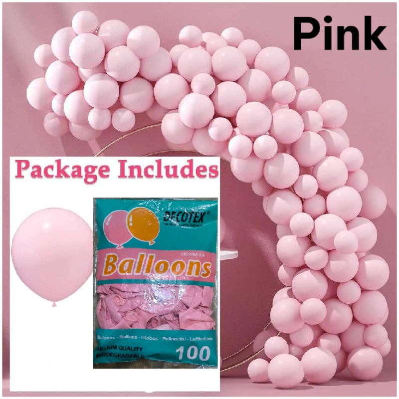 Pastel Macaroon Balloons Pink 100pcs | Shopee Philippines