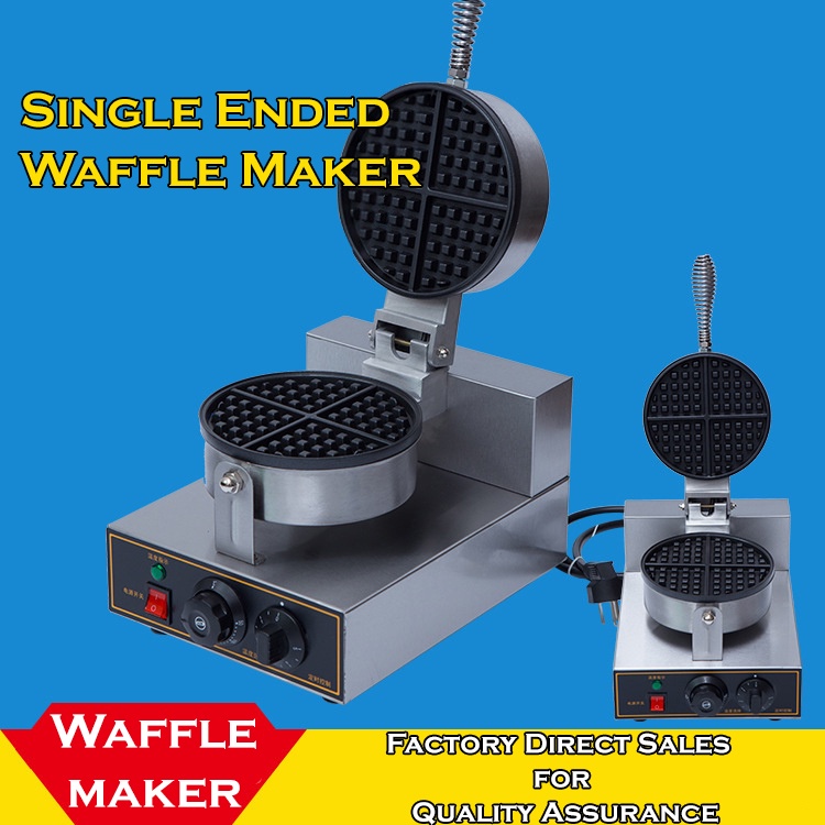 Single Head Electric Waffle Maker Temperature Adjustable Nonstick ...