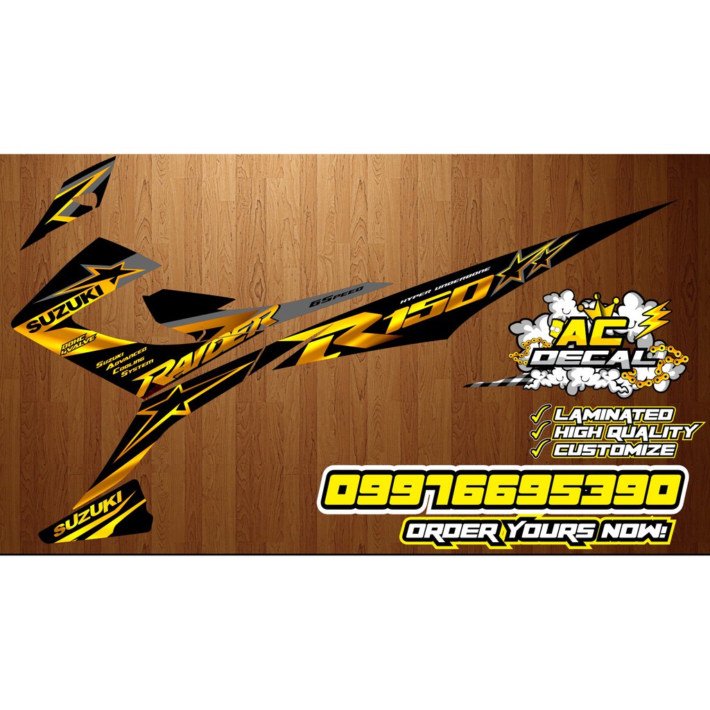 Raider 150 Decal (GOLD Star edition NOT CHROME) | Shopee Philippines