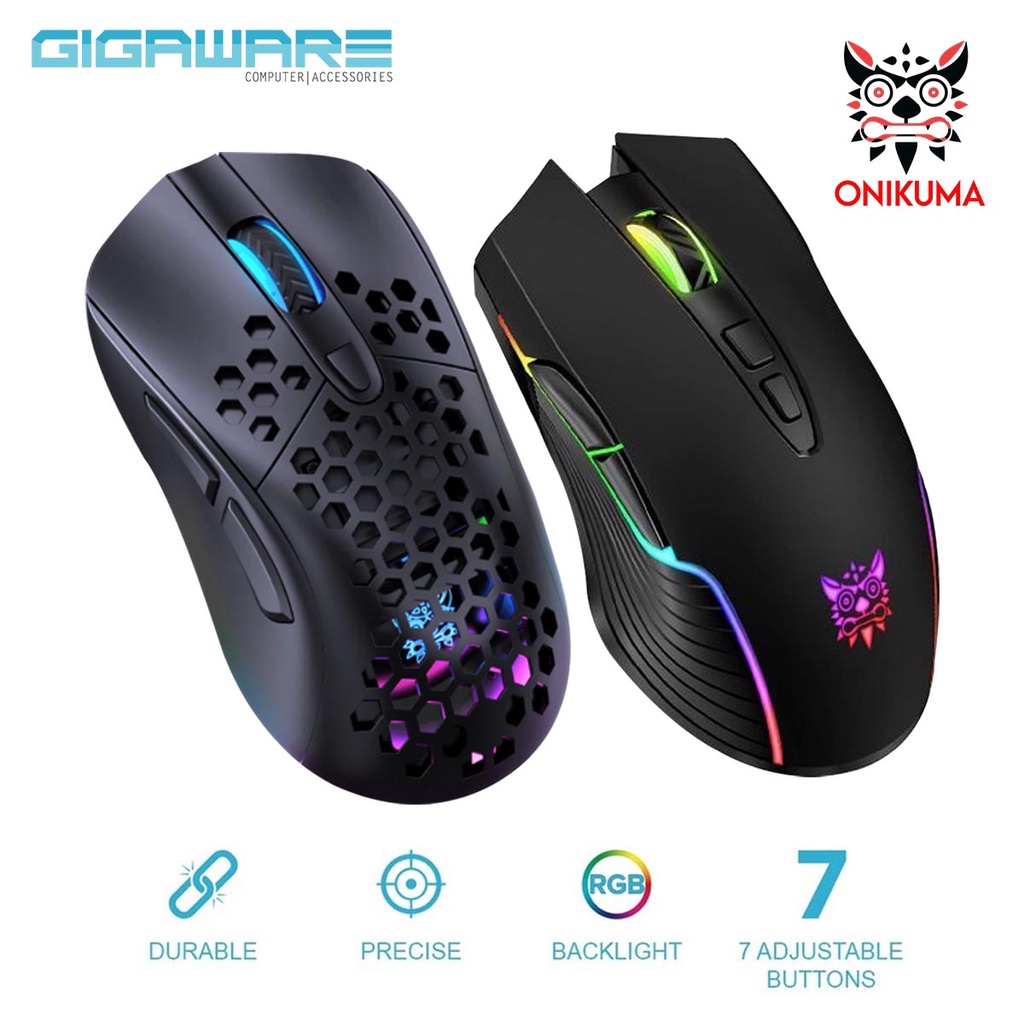 Onikuma CW905 | CW906 Wired and Wireless Gaming Mouse RGB Backlit ...