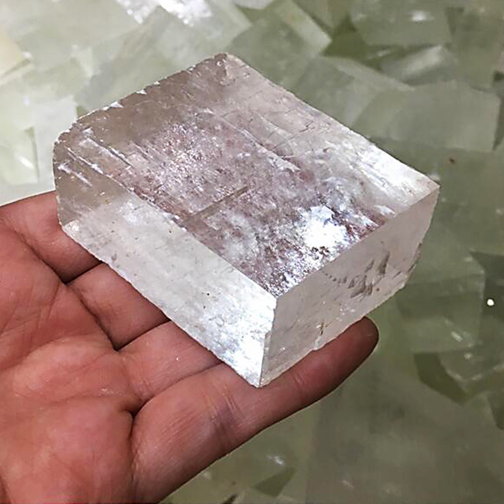 1pc Natural Optical Calcite Raw Stone Rough White Iceland Spar Mineral ...