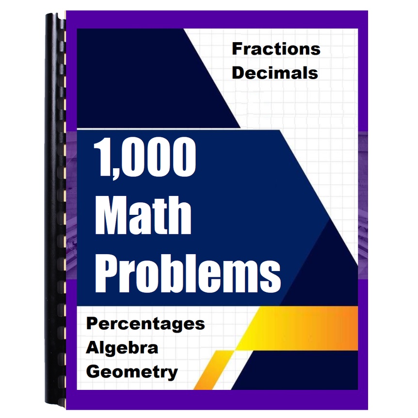 1 000 Math Problems With Answers And Solution Fractions Decimals