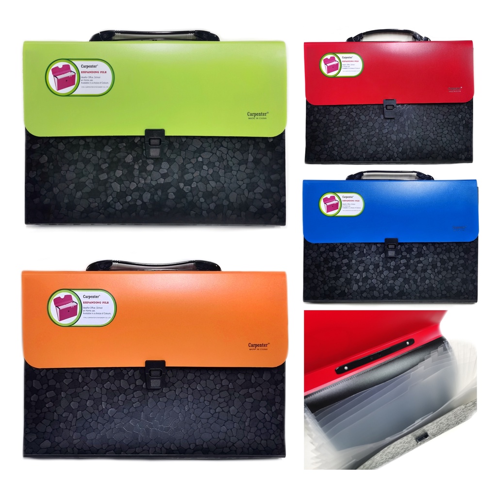 KT9219 LONG (FC) BLACK EXPANDABLE ENVELOPE FILLING CASE WITH HANDLE ...