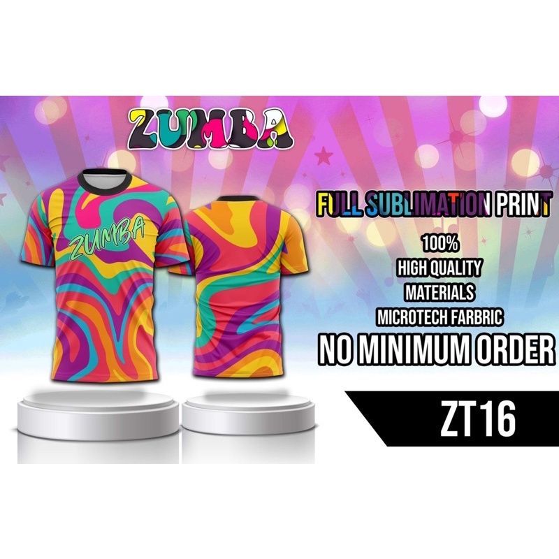 ZUMBA SHIRT Full Sublimation 3D Print T-shirt Summer Short Sleeve Tee ...