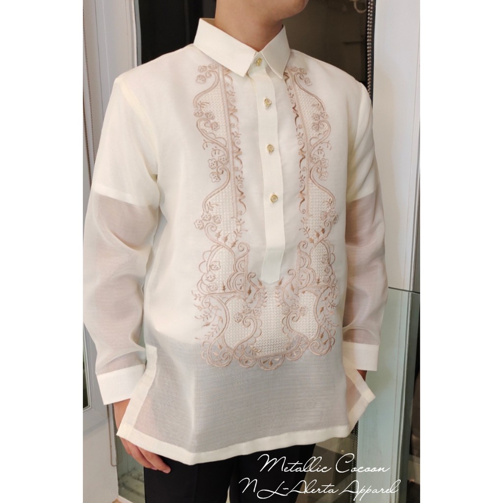BARONG FOR MEN METALLIC COCOON FABRIC HIGH QUALITY BARONG TAGALOG ...