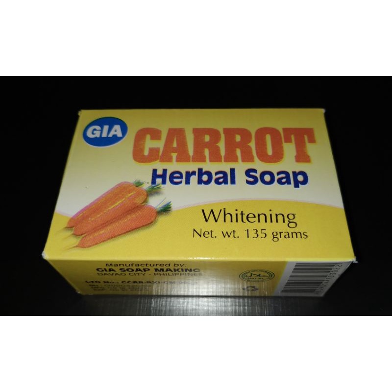 Gia Carrot Herbal Whitening Soap 135g Shopee Philippines