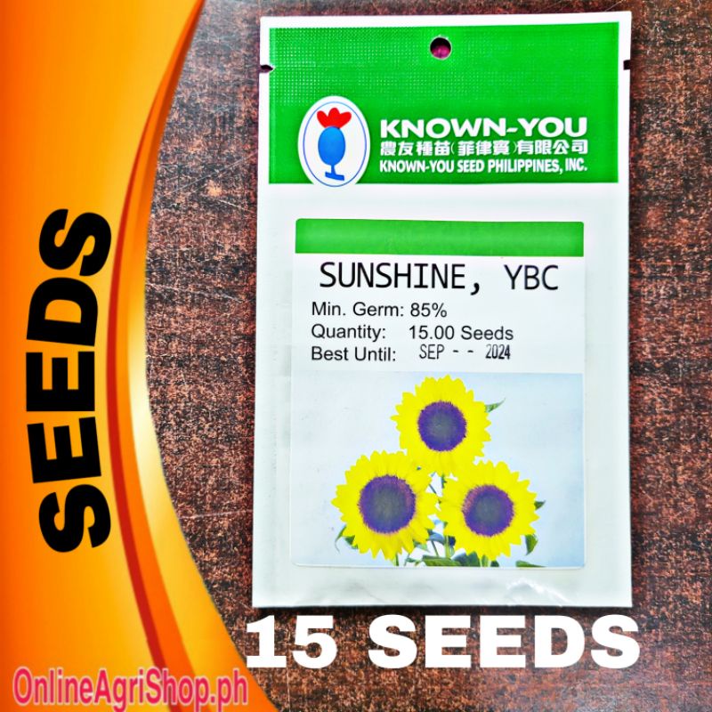 SUNSHINE, YBC SUNFLOWER SEEDS RF-001 (15 SEEDS) KNOWN-YOU SEED ...