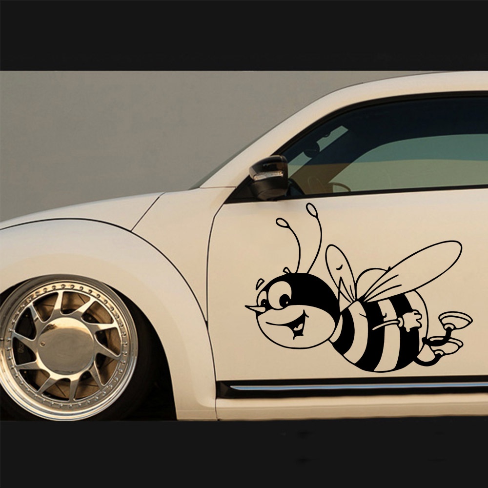 Cartoon Bee Auto Sticker Vinyl Car Styling Decal Sticker Art Design ...