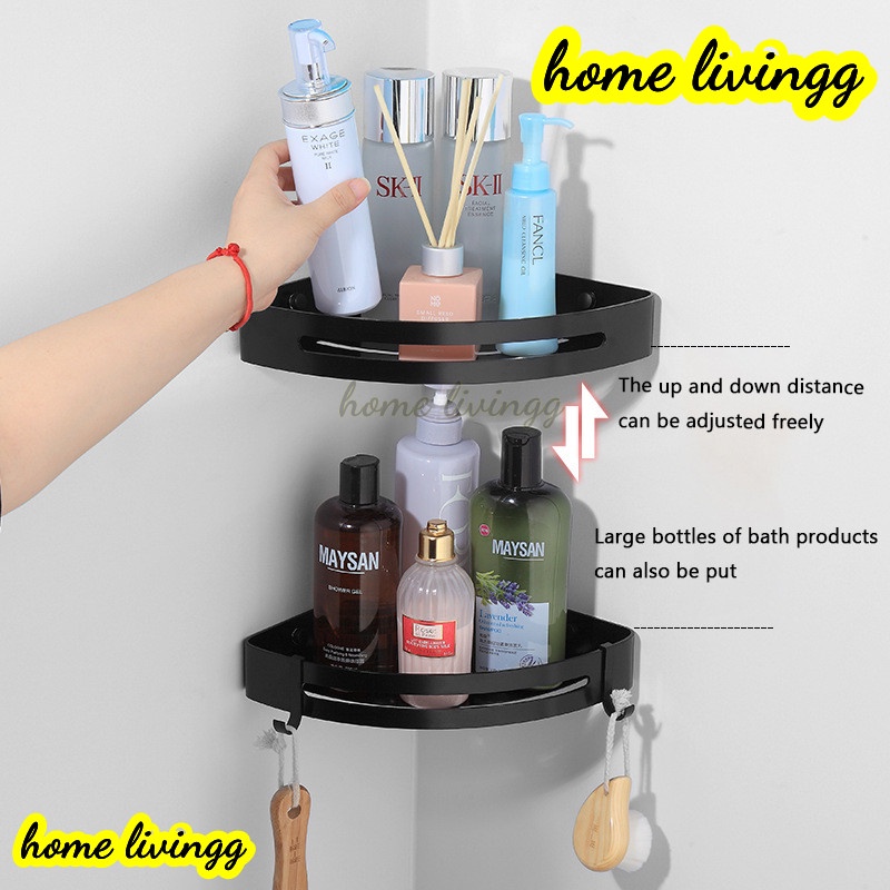 2PCS Bathroom rack stainless steel corner rack paper towel rack ...