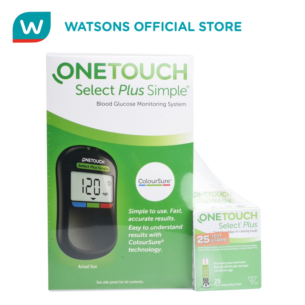 ONE TOUCH Select Plus Simple Bundle (Test Strips + Monitor) | Shopee ...