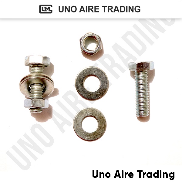 10 pcs Bolt and Nut with Washer Set 3/8x2, 3/8x1.5, 3/8x1, 5/16x1, 5 ...