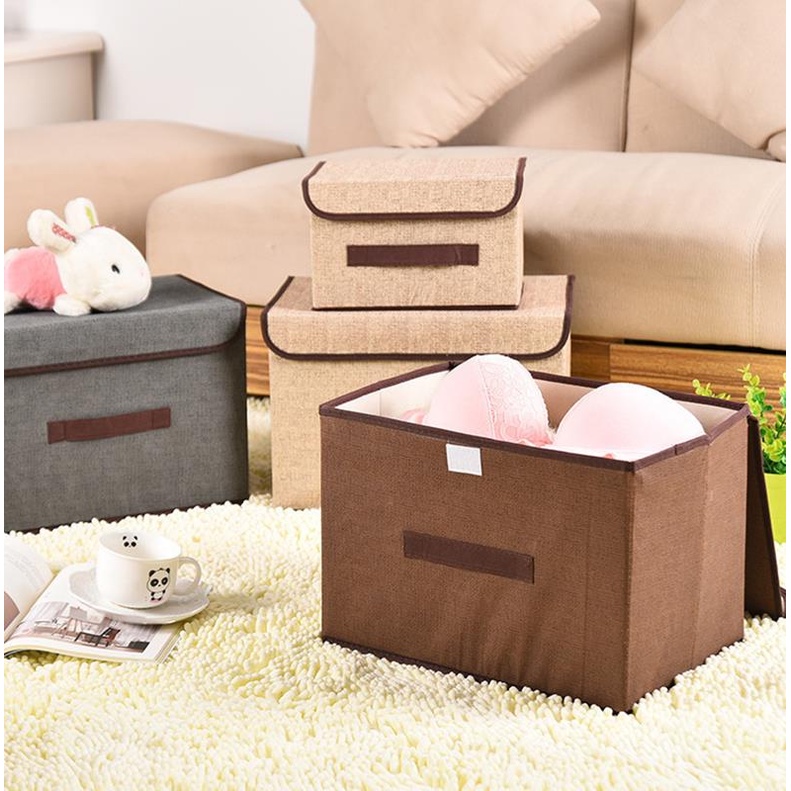 2 in 1 Foldable box organizers Large storage box (MULTICOLOR) | Shopee ...