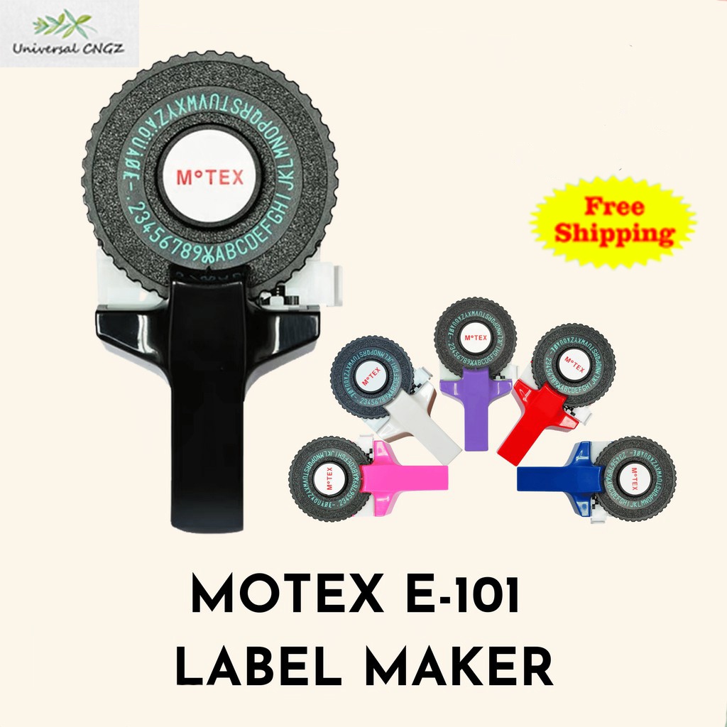 Motex E-101 Label Maker With 1 Free Refill (Black) | Shopee Philippines