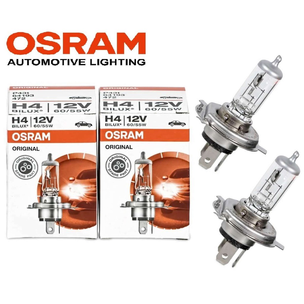 2 x Osram H4 Original Line Halogen Bulbs 12v 60/55w | Shopee Philippines