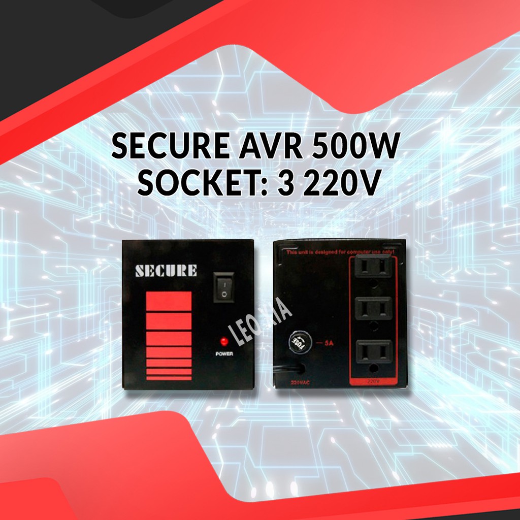Secure AVR 500W Socket:3 ️220V | Shopee Philippines