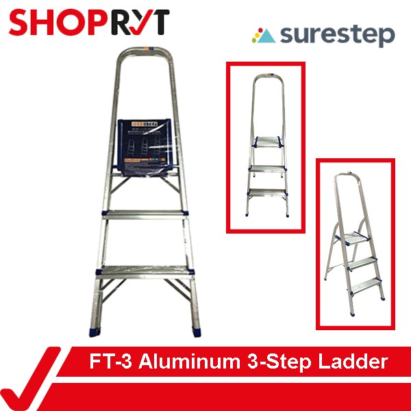 Surestep Aluminum 3-Step Ladder | Shopee Philippines