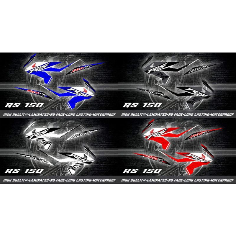HONDA RS 150 NEW DESIGN STOCK SIZE DECAL DESIGN | Shopee Philippines