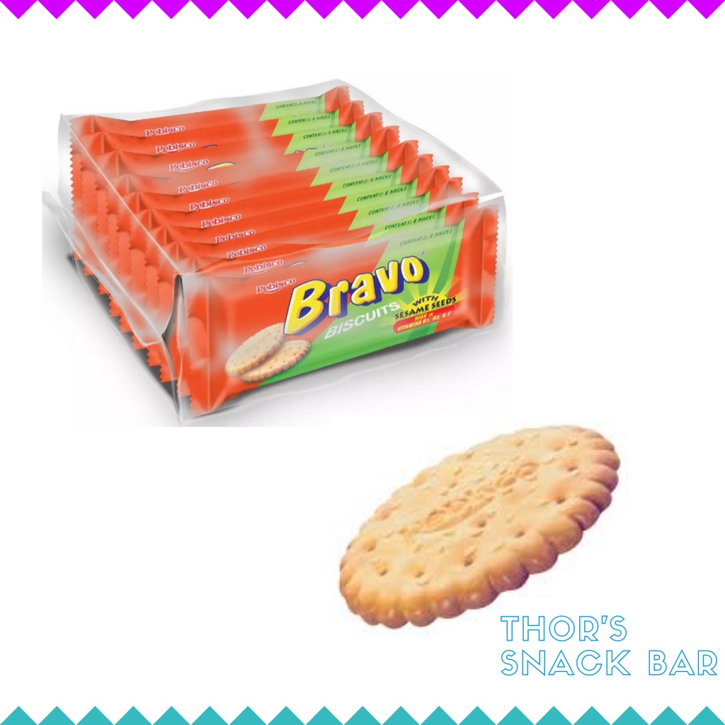 Rebisco Bravo Biscuits with Sugar and Sesame Seeds (10pcs x 31g ...