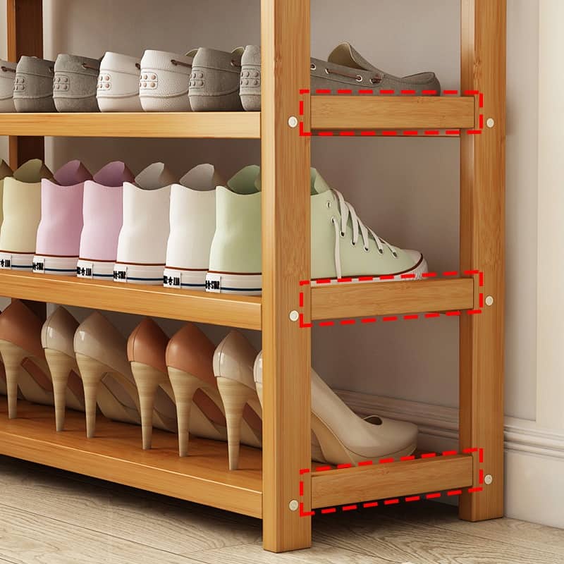 Plextone 3 Layer 50CM Shoe Rack Tier Wooden Bamboo Stackable Shoes ...