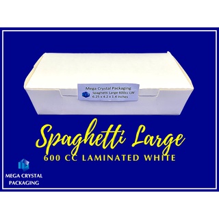 Trigem Meal Box Spaghetti Large 600 cc Laminated White ( 25 pcs. Per ...