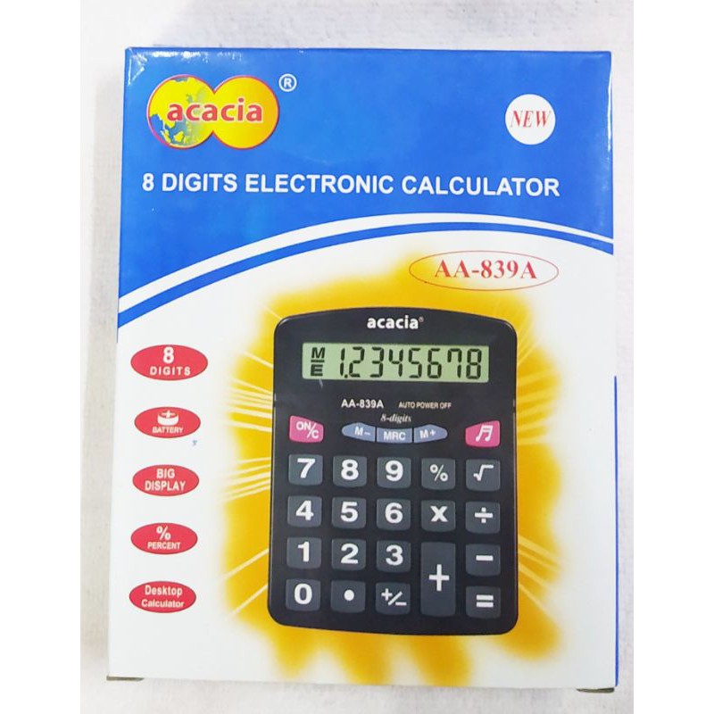 ACACIA ELECTRONIC CALCULATOR ( AA-839A ) | Shopee Philippines