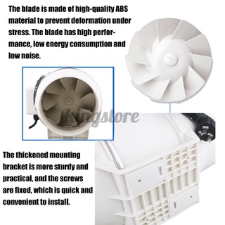 HYDROPONIC INLINE EXHAUST FAN 75W Six-inch circular diagonal pressure ...
