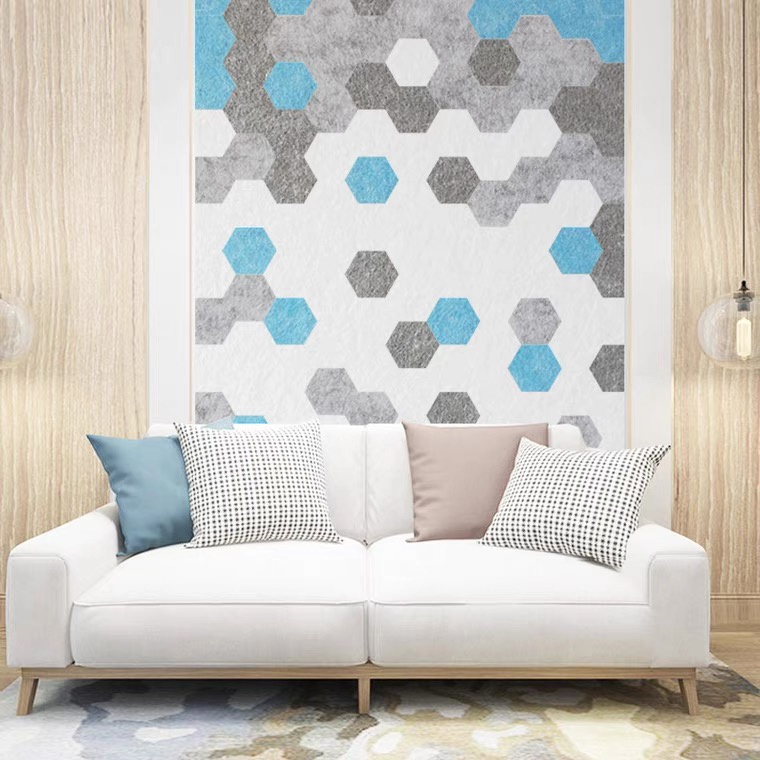 6PCS Acoustic Panel Sound Proof Foam Hexagon/Square Cork Board Acoustic ...