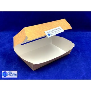 Trigem Meal Box Clamshell 500cc ( Lunch Box Medium ) Coated Meal ...
